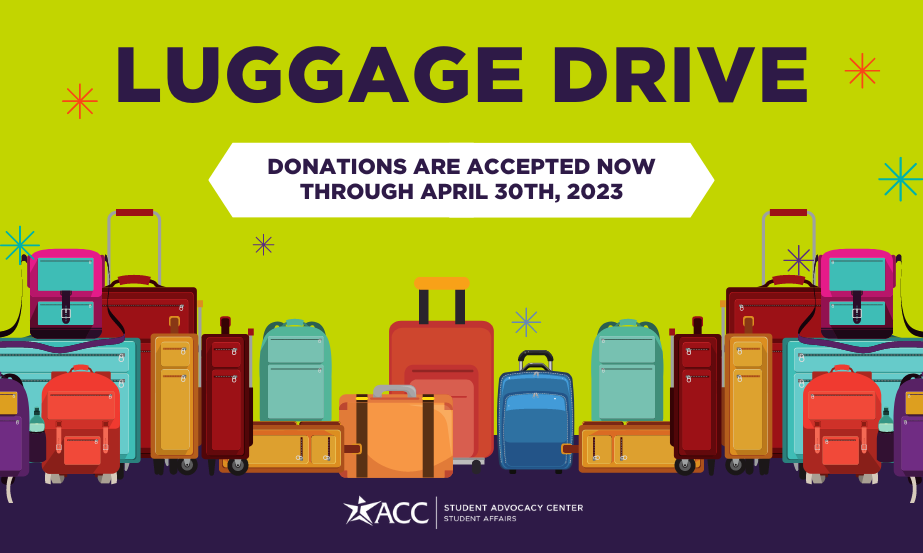 Student Advocacy Center hosts annual Foster Youth Luggage Drive | ACC ...