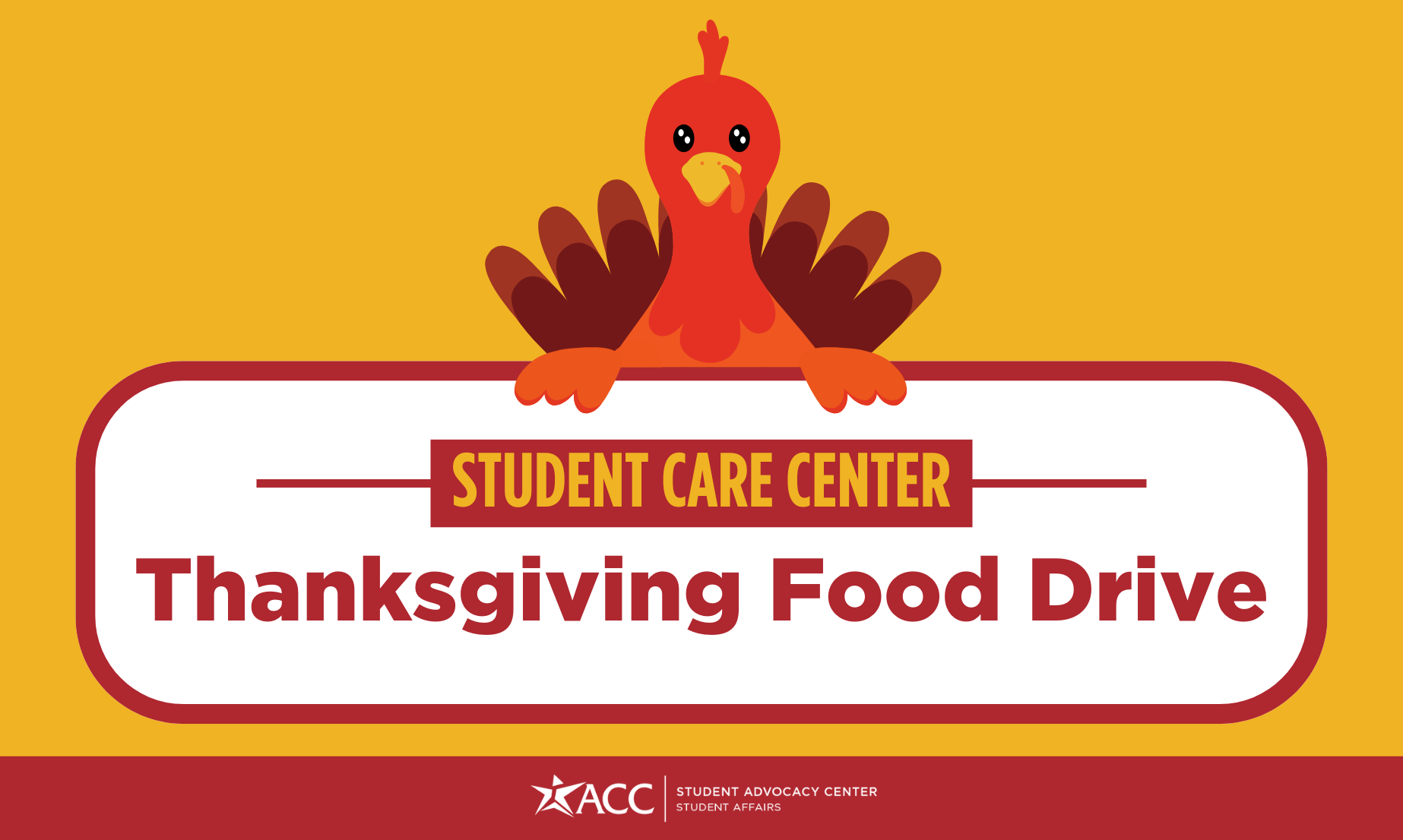 ACC Student Care Center hosts Thanksgiving Food Drive | ACC Facstaff ...